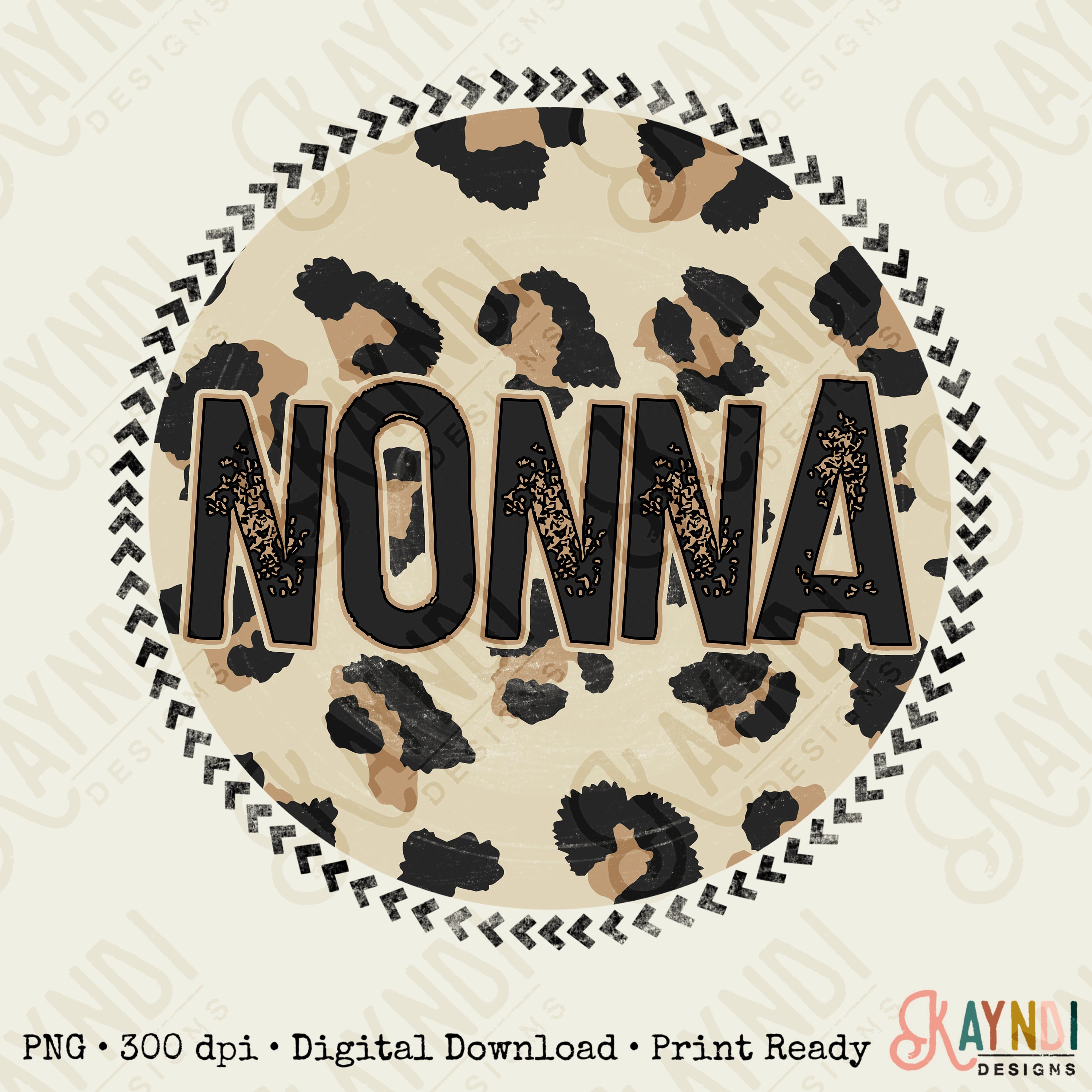 Nonna Sublimation Design PNG Digital Download Printable Leopard Mothers ...