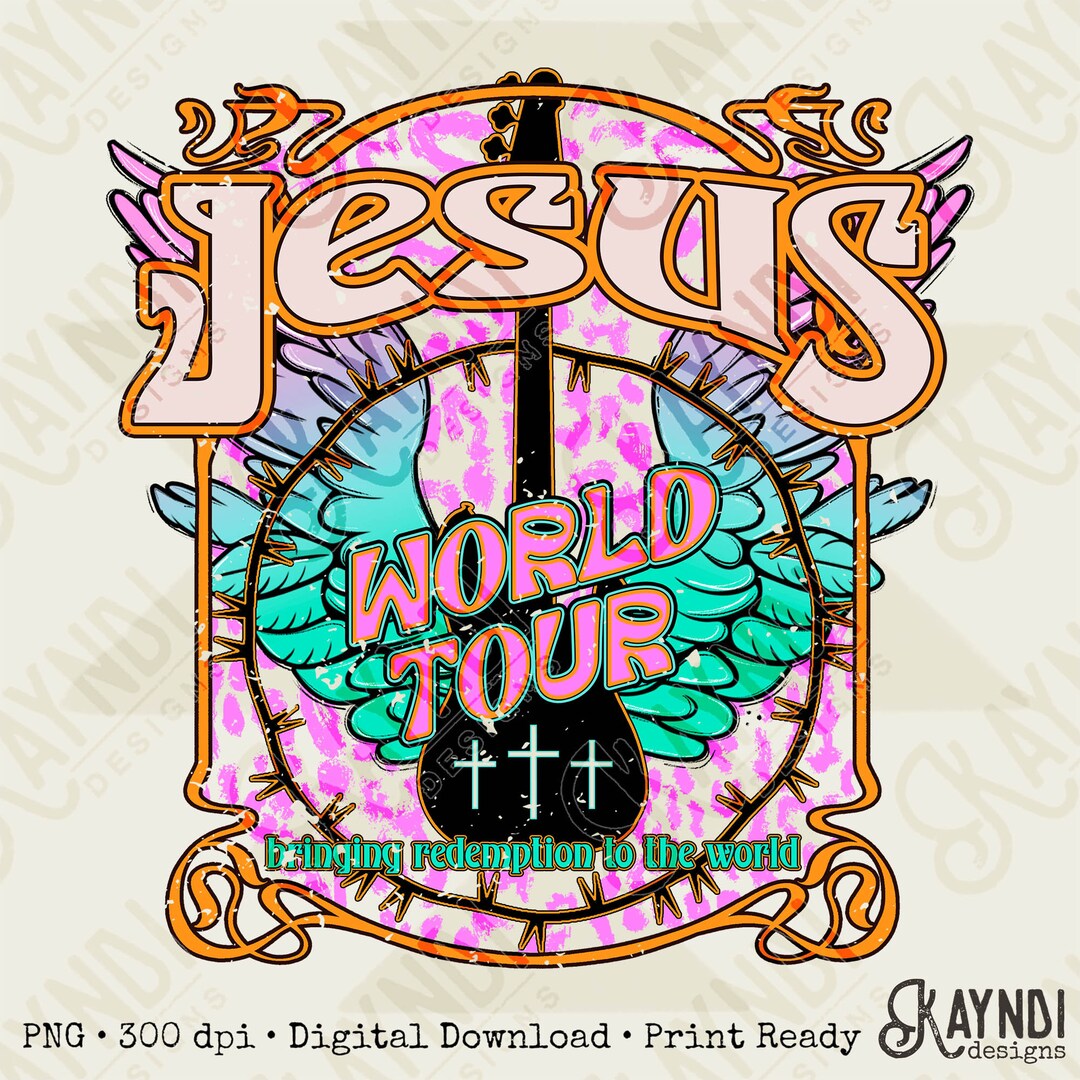 Jesus World Tour Sublimation Design PNG Digital Download Printable - Etsy
