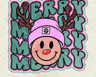 Merry Sublimation Design PNG Digital Download Printable - Etsy
