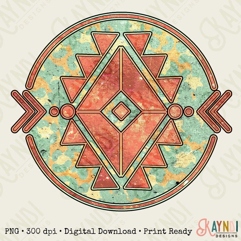 Western Aztec Sublimation Design PNG Digital Download - Etsy