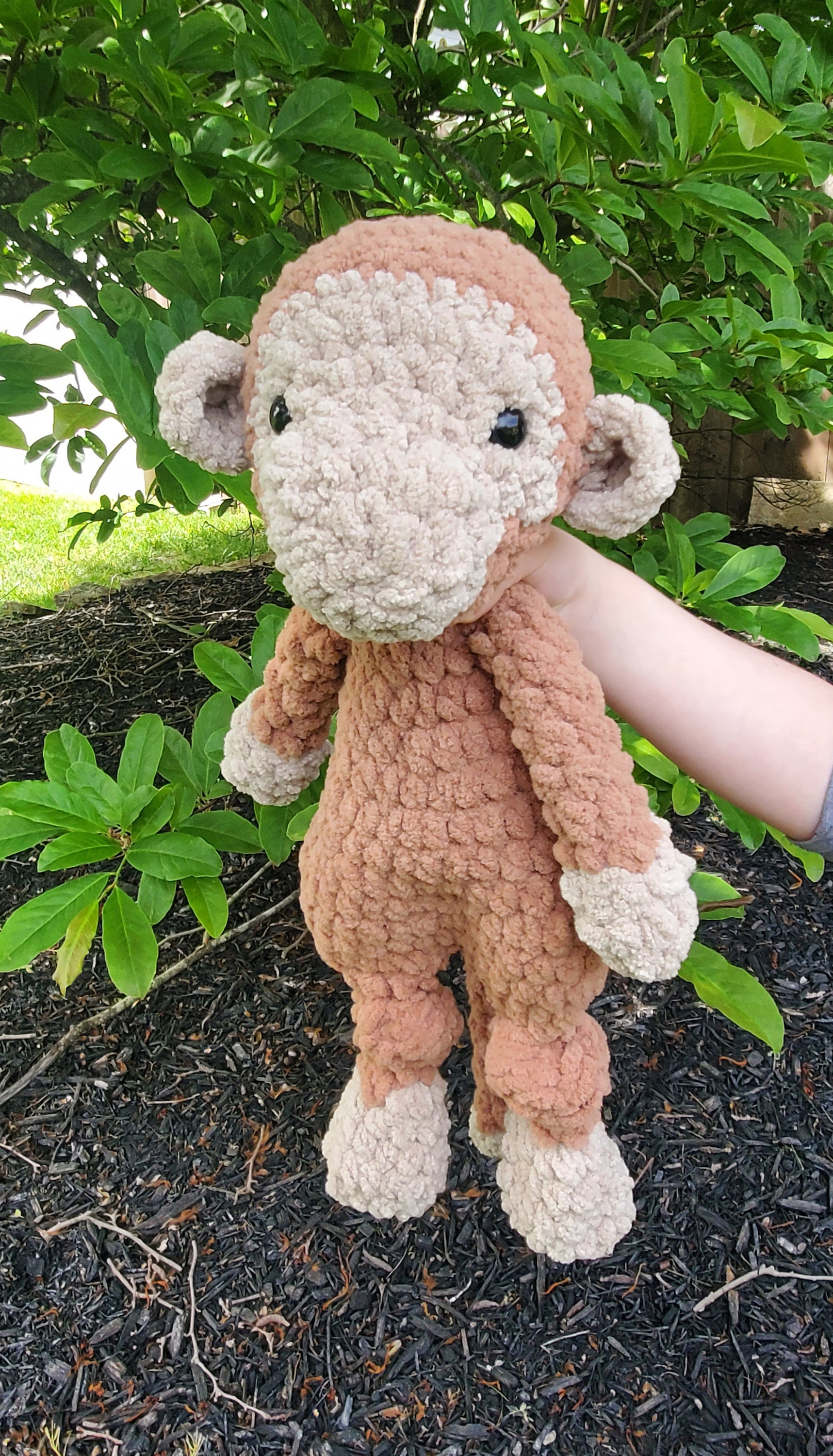 Crochet Monkey/ Crochet Animals / Monkey Knotted Lovey/ Safari Friends ...