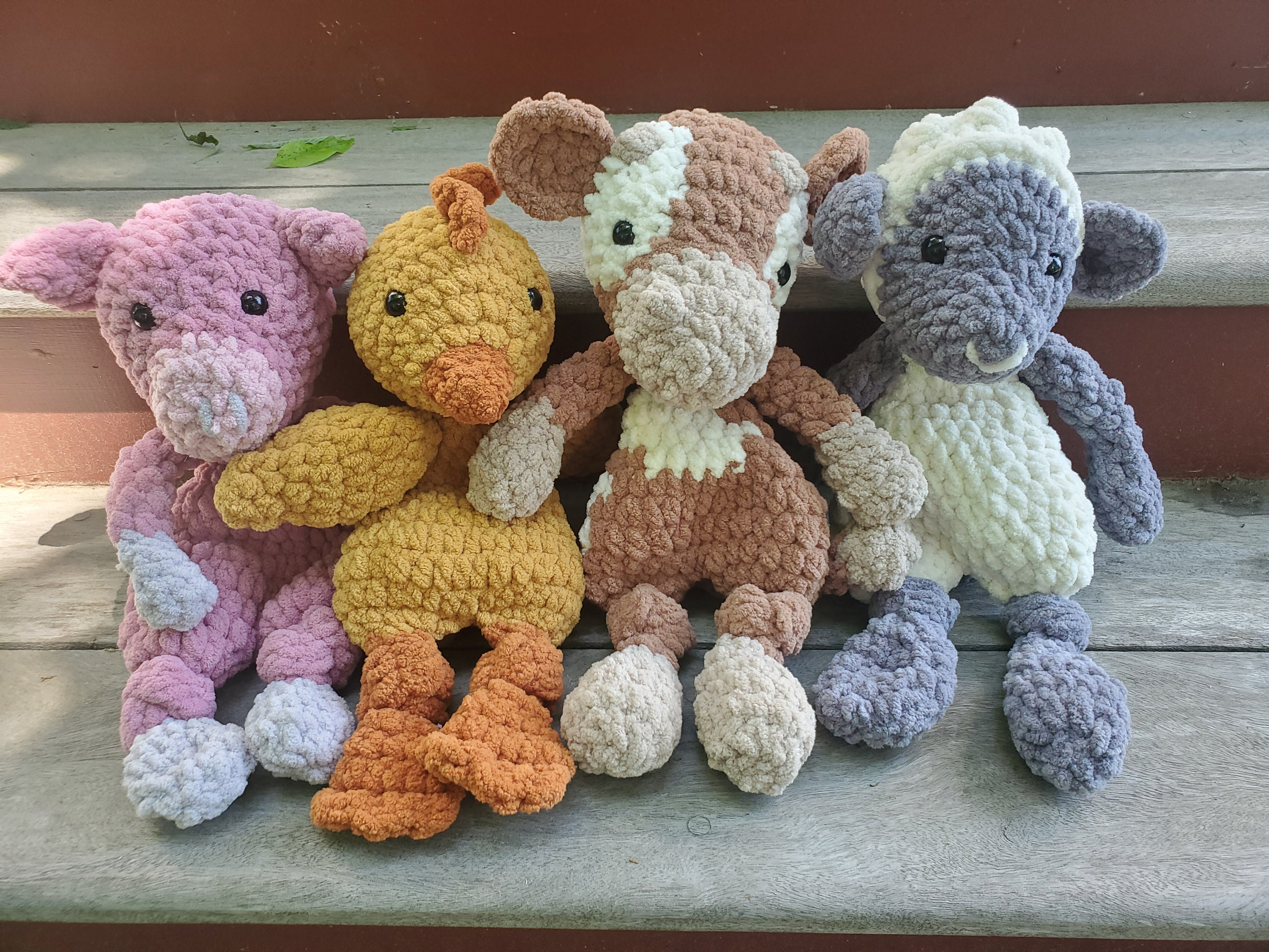 Crochet Pig Knotted Lovey / Farm Animals/ Baby Shower Gifts/ Nursery ...