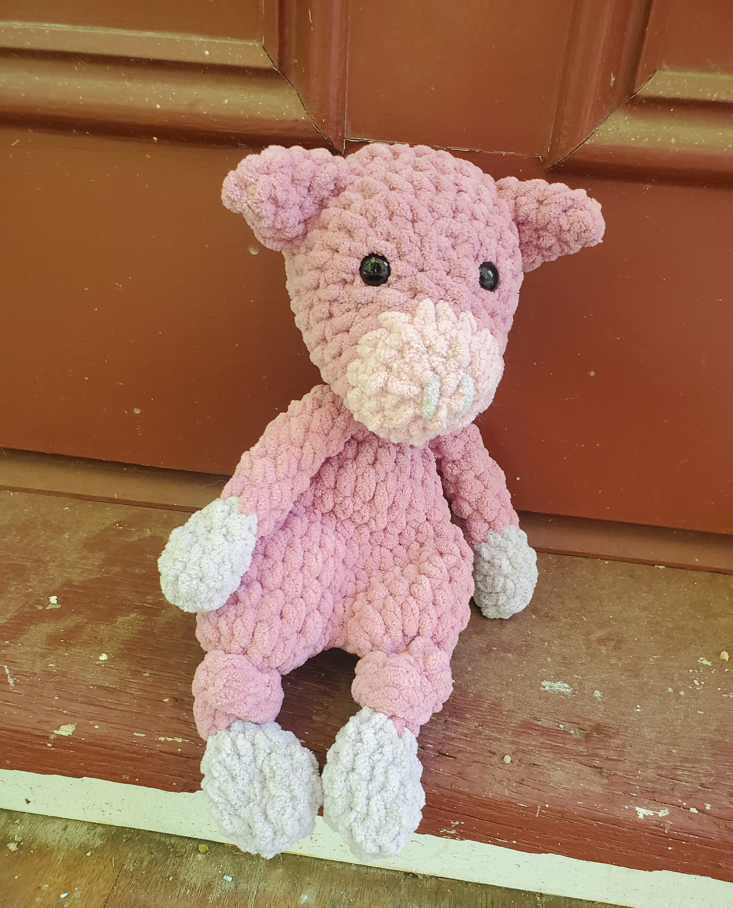Crochet Pig Knotted Lovey / Farm Animals/ Baby Shower Gifts/ Nursery ...