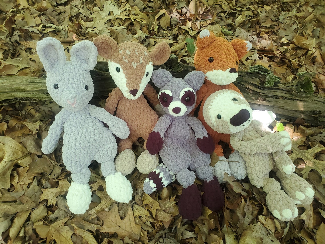 Crochet Fawn Lovey: Handmade Chenille Baby Deer Snuggler - Etsy