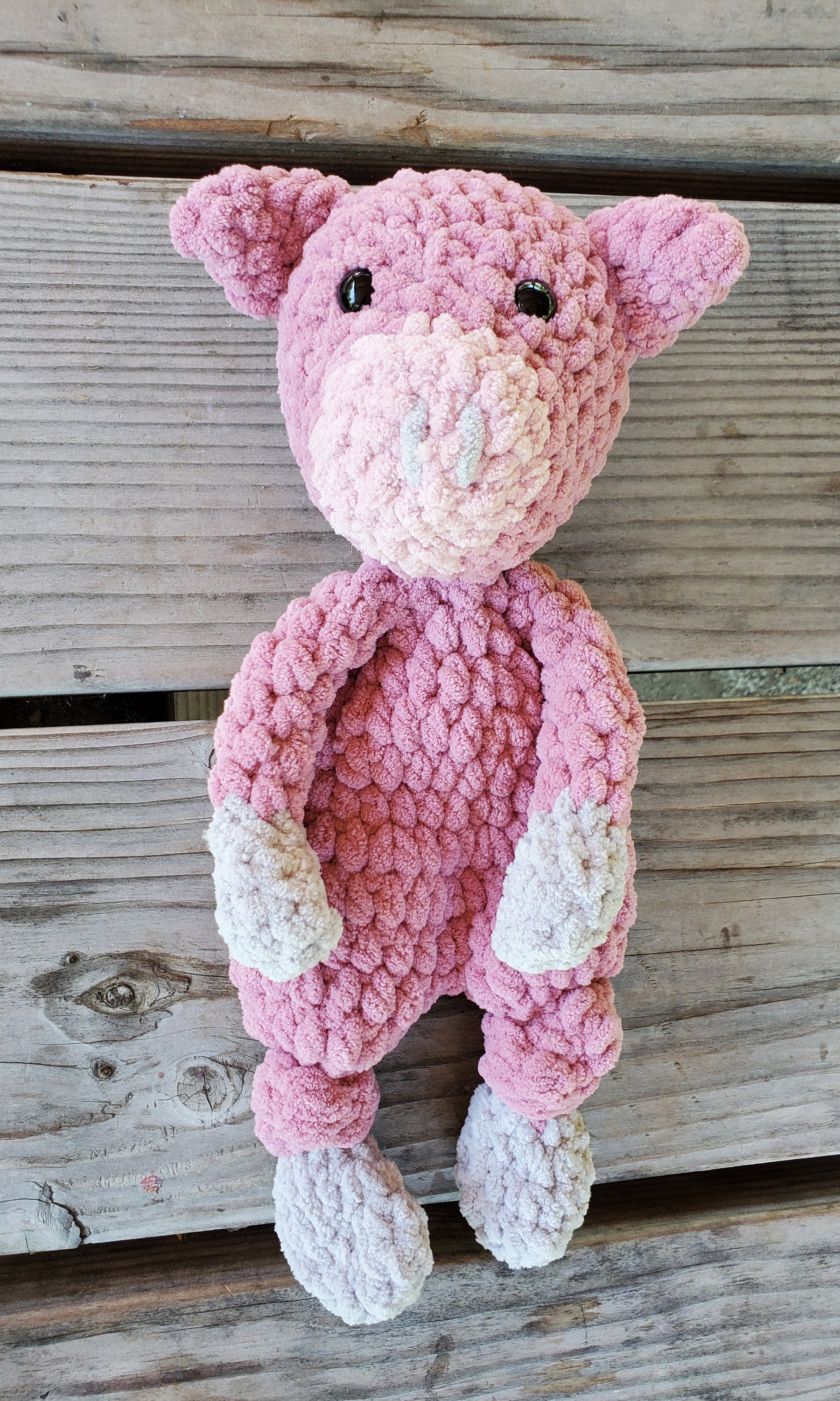 Crochet Pig Knotted Lovey / Farm Animals/ Baby Shower Gifts/ Nursery ...