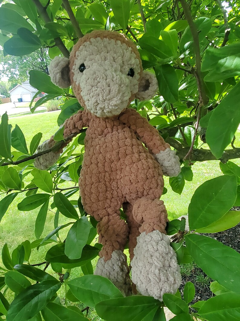 Crochet Monkey/ Crochet Animals / Monkey Knotted Lovey/ Safari Friends ...