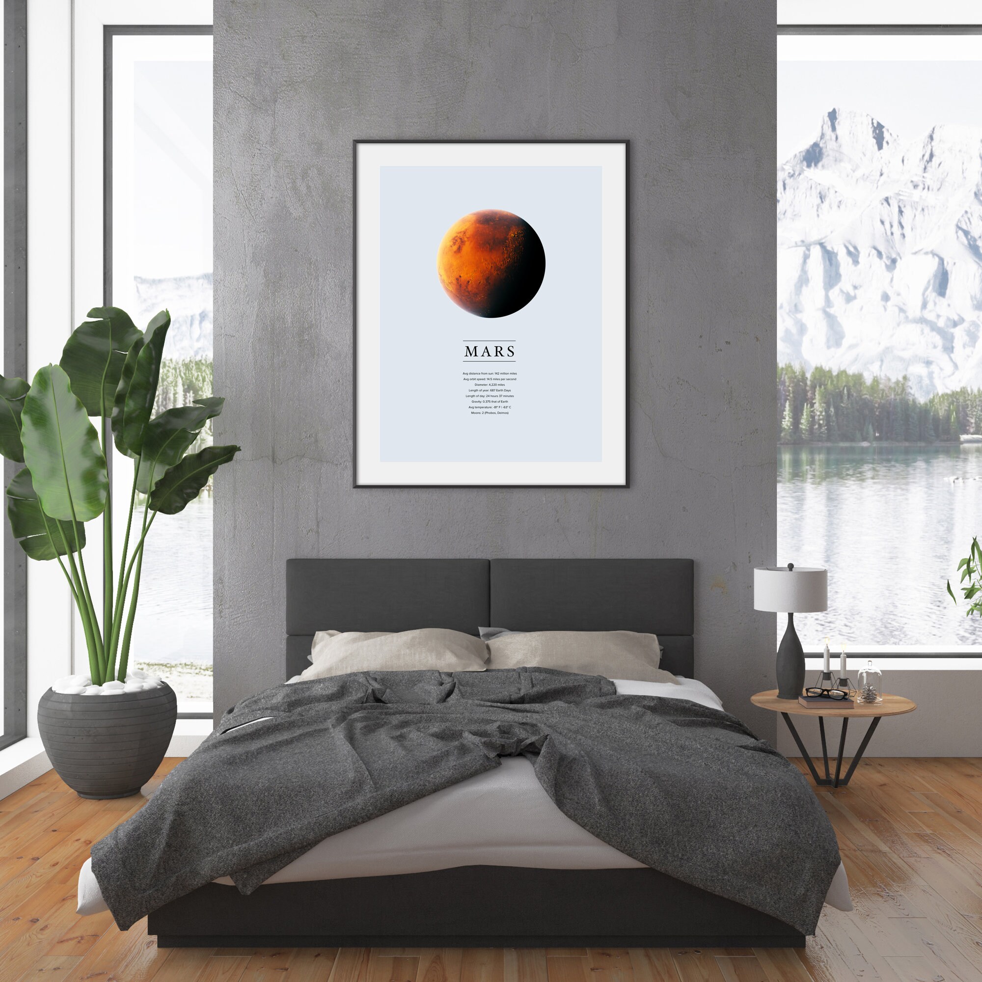 Planet Mars Printable Poster // This Printable Wall Art Will Show off ...