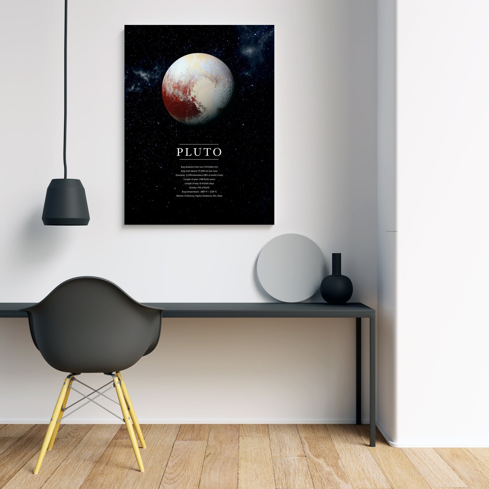 Pluto Printable Wall Art Classroom Poster // A Beautiful Outer Space ...