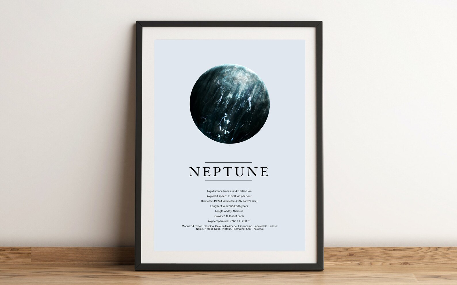 Neptune Printable Science Poster // A High Definition Printable Poster ...