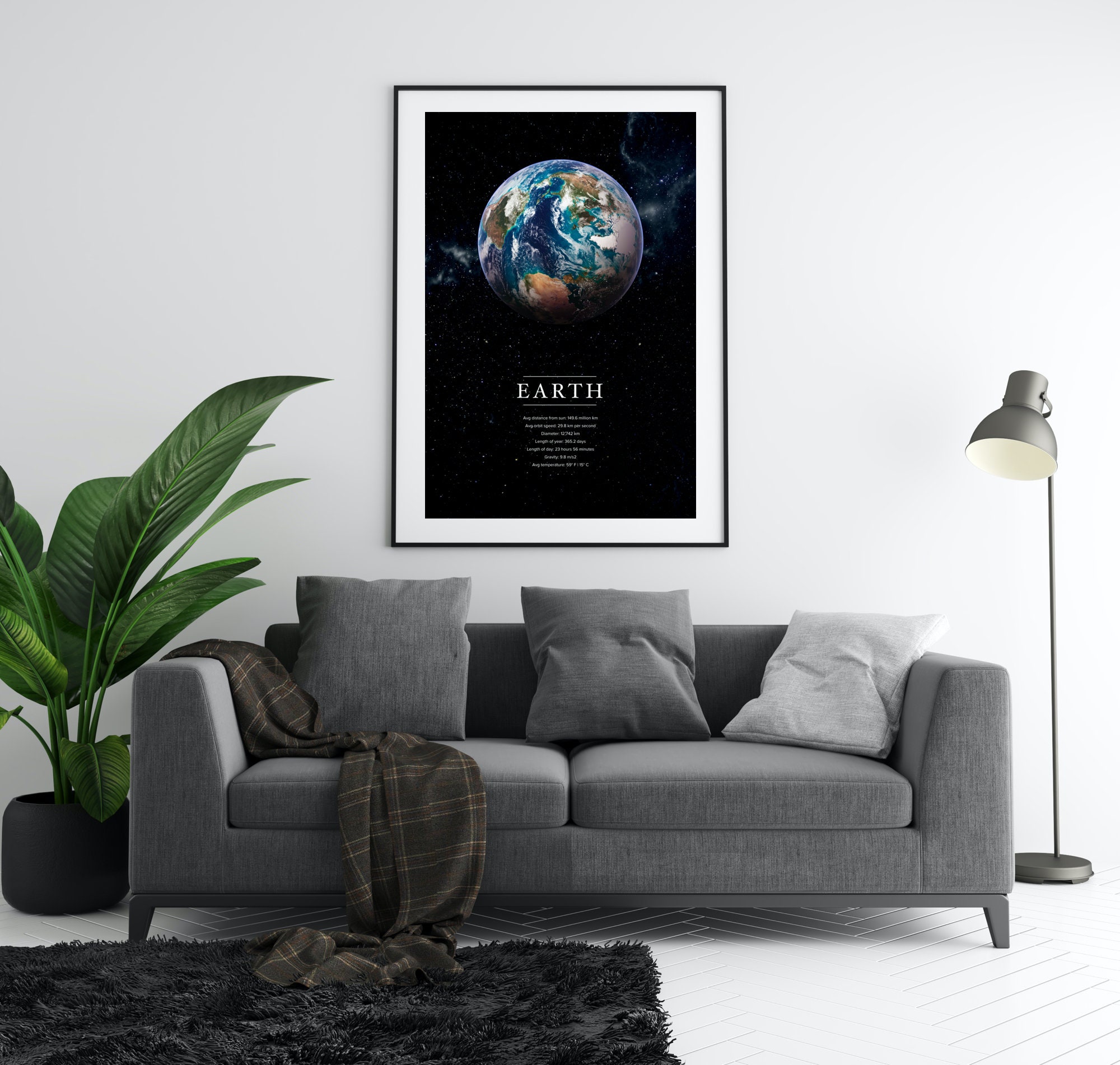 Planet Earth From Space Poster // This High Resolution Earth Poster ...