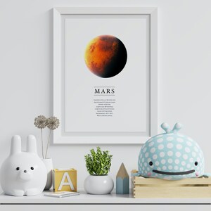 Planet Mars Printable Poster // This Printable Wall Art Will Show off ...