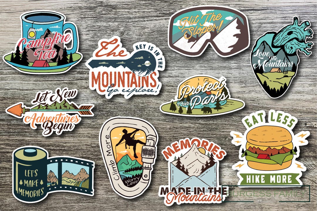 Outdoor Adventure Sticker, Bundle - Etsy