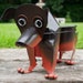Metal Nodding Sausage Dog Daschund Home Garden Flower Planter Plant Pot ...
