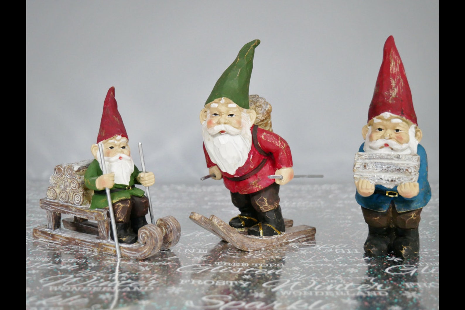 Set of Three Christmas Dwarfs Decorations | Etsy