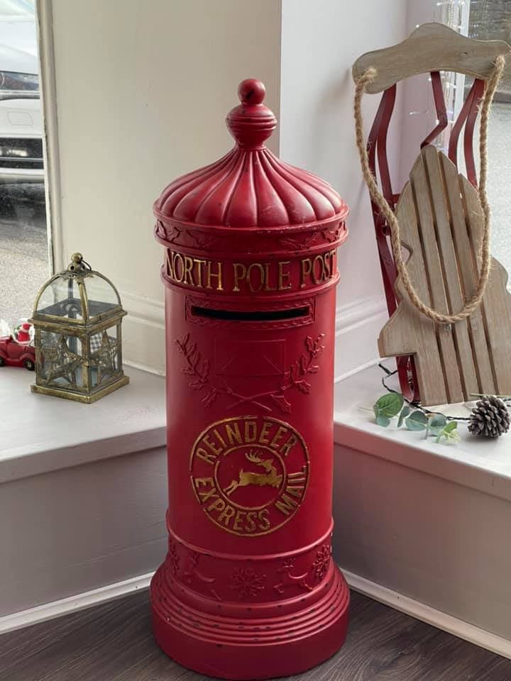 Red Reindeer North Pole Christmas Post Box - Etsy