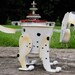 Metal Nodding Dalmation Dog Home Garden Flower Planter Plant Pot Holder ...