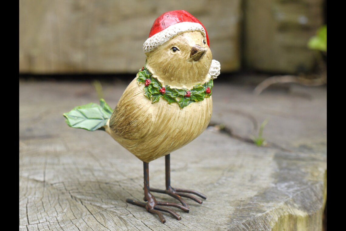 Christmas Bird Wearing Santa Hat - Etsy