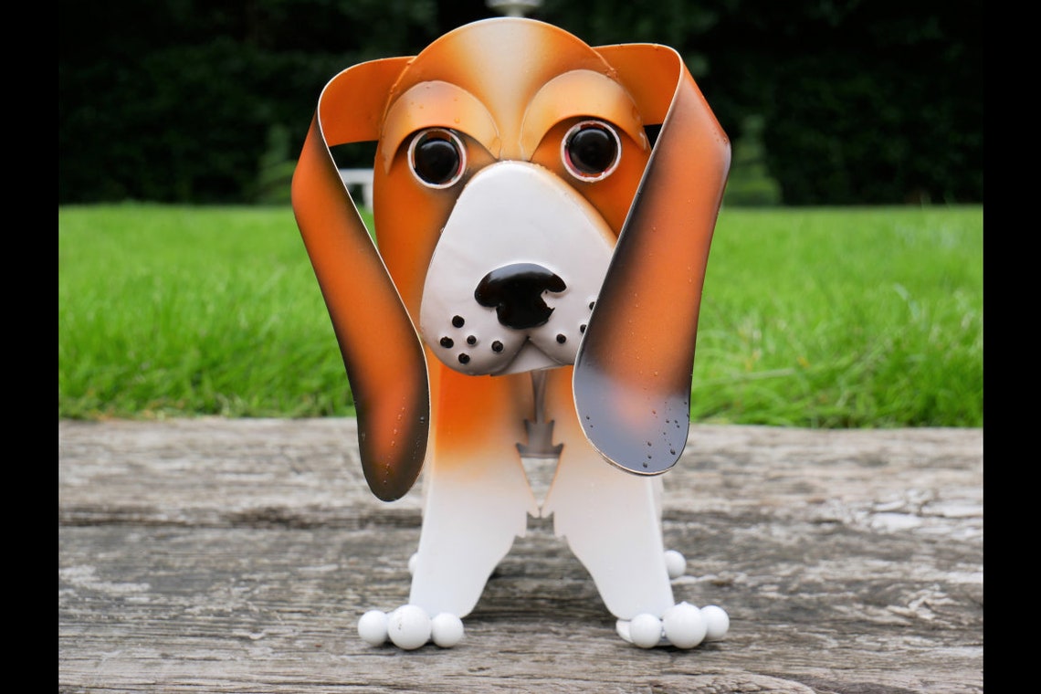 Metal Nodding Beagle Dog Home Garden Flower Planter Plant Pot - Etsy