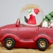 Christmas Snow Globe Santa in a Red Car - Etsy