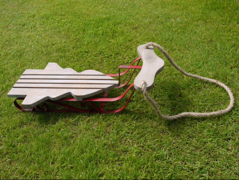 Christmas Tree Wooden Sledge Small - Etsy