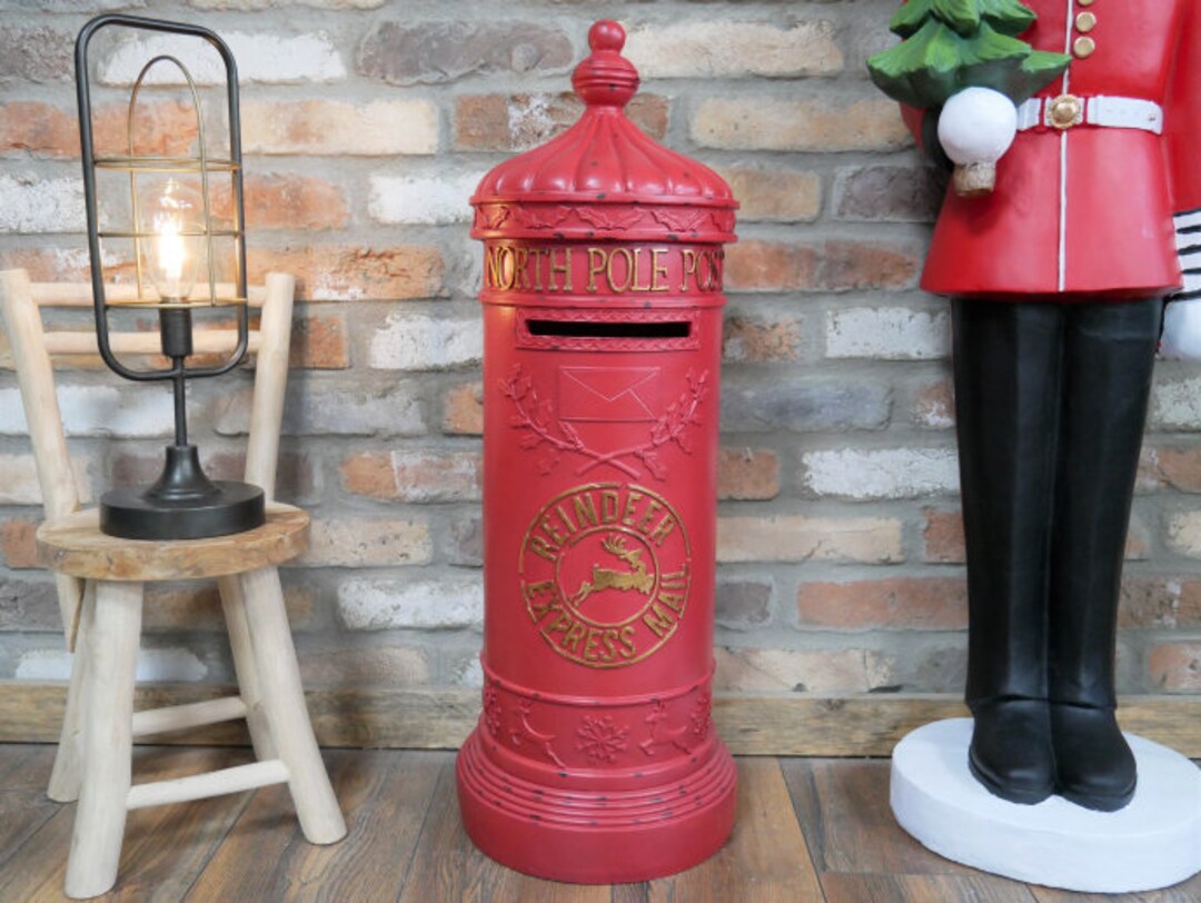 Red Reindeer North Pole Christmas Post Box - Etsy