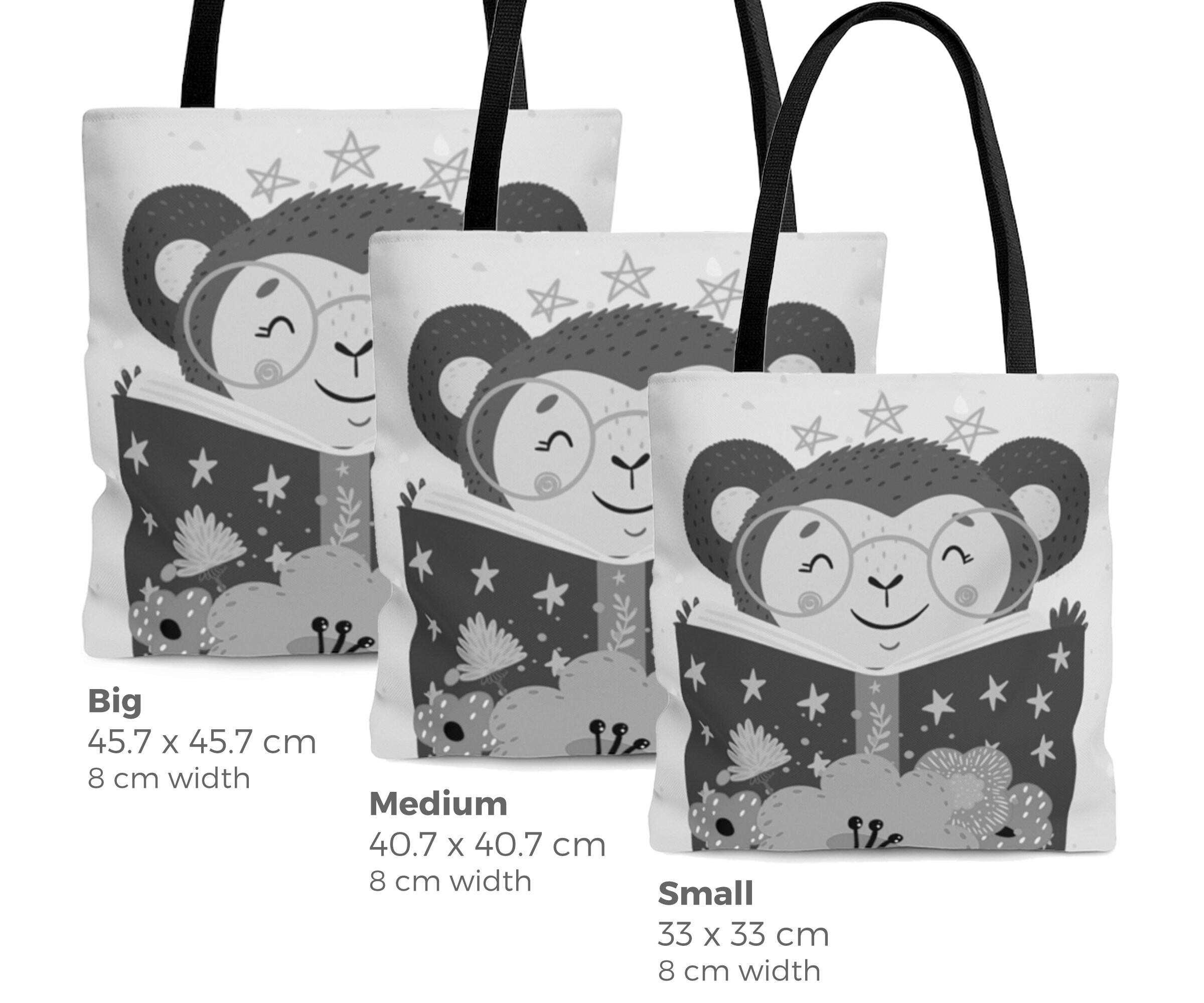 Hello Monkey Tote Bag Monkey Design Gift for Kids Cute Tote Kids Bag ...