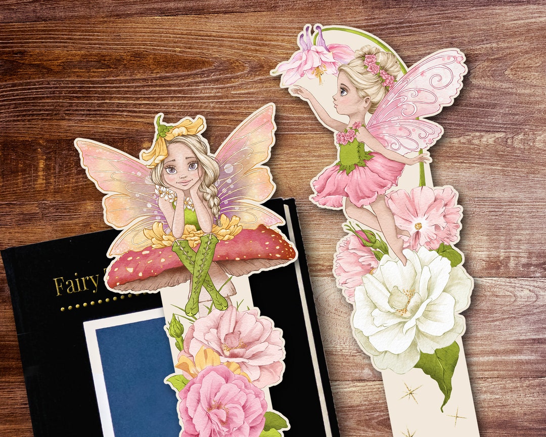Fairy Bookmarks 9-10 Download Print and Cut Set of 2 Bookmarks, Gift ...