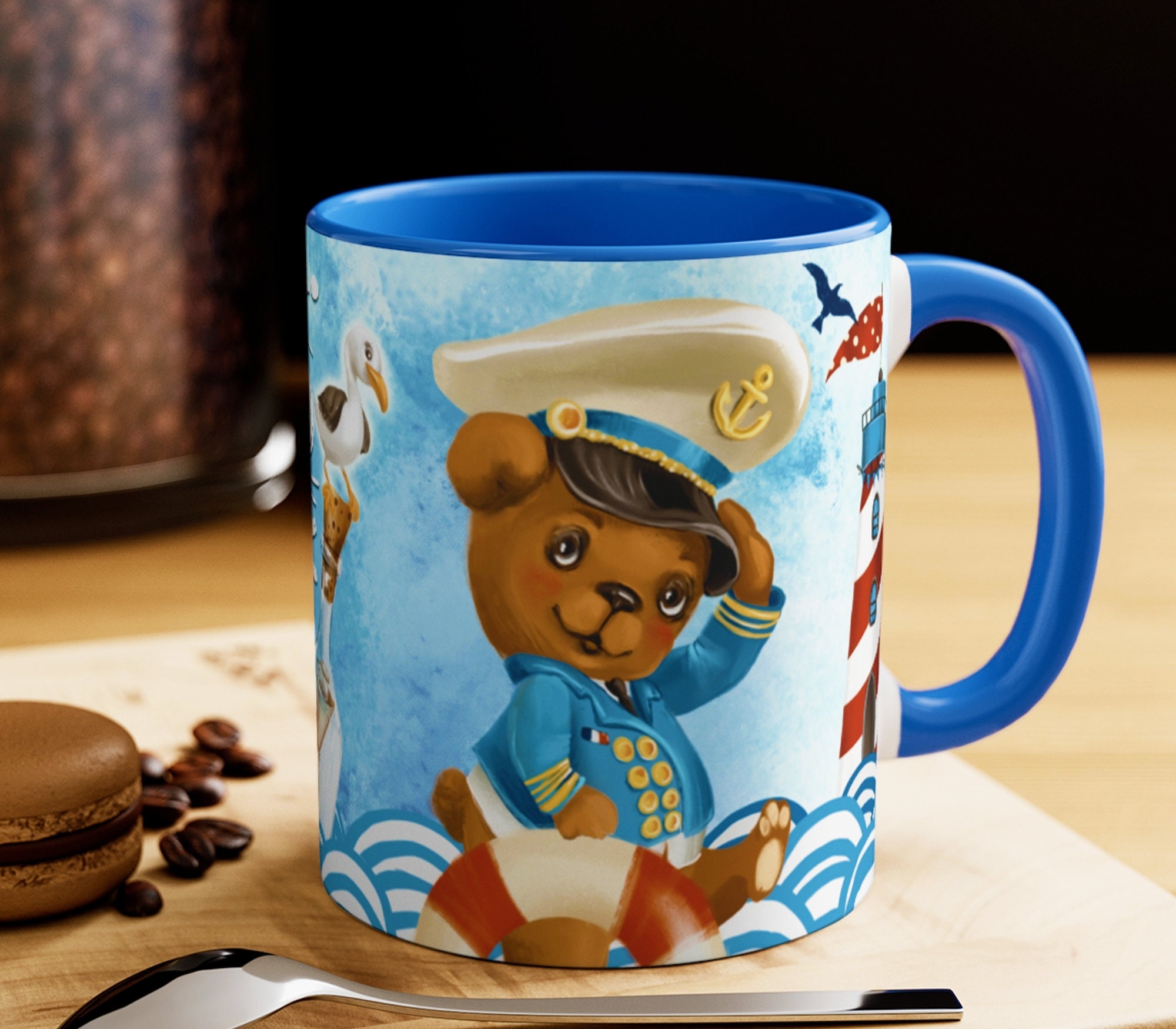 Captain Teddy – Adventure Mug | 3 color variations | Mug for Kids | Mug ...