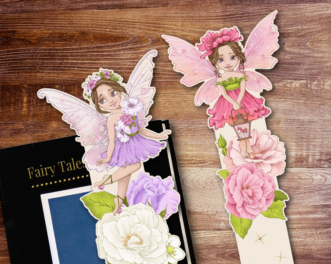 Fairy Bookmarks #3-4 | Download Print and Cut Set of 2 Bookmarks, Gift ...