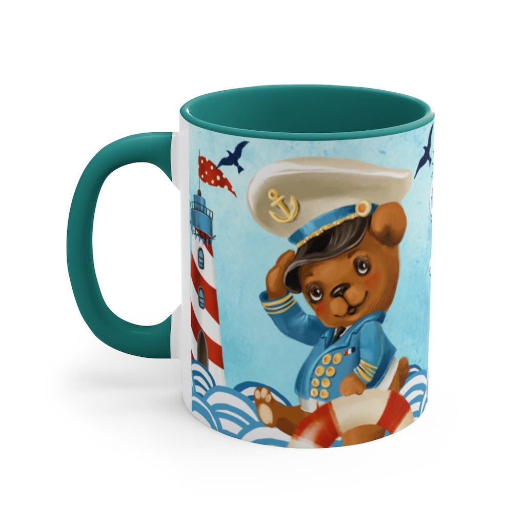 Captain Teddy Adventure Mug 3 color variations Mug for - Etsy.de