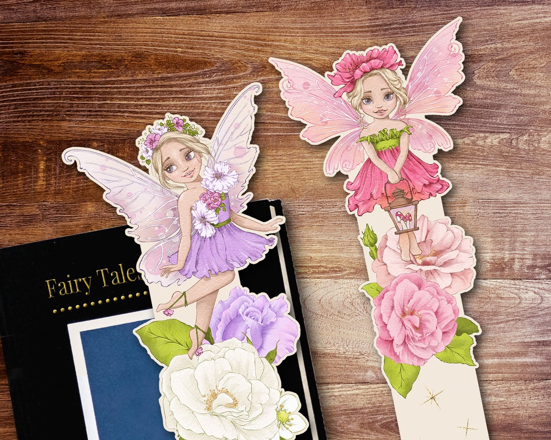 Fairy Bookmarks #3-4 | Download Print and Cut Set of 2 Bookmarks, Gift ...
