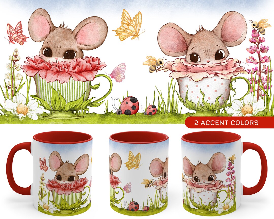 Happy Mice in Cups 1 Mug Mouse Tales Cute Kids Mug Kids Storytelling ...