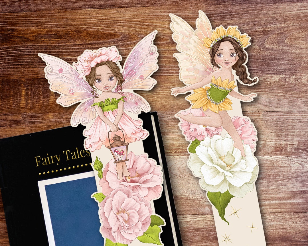 Fairy Bookmarks #5-6 | Download Print and Cut Set of 2 Bookmarks, Gift ...