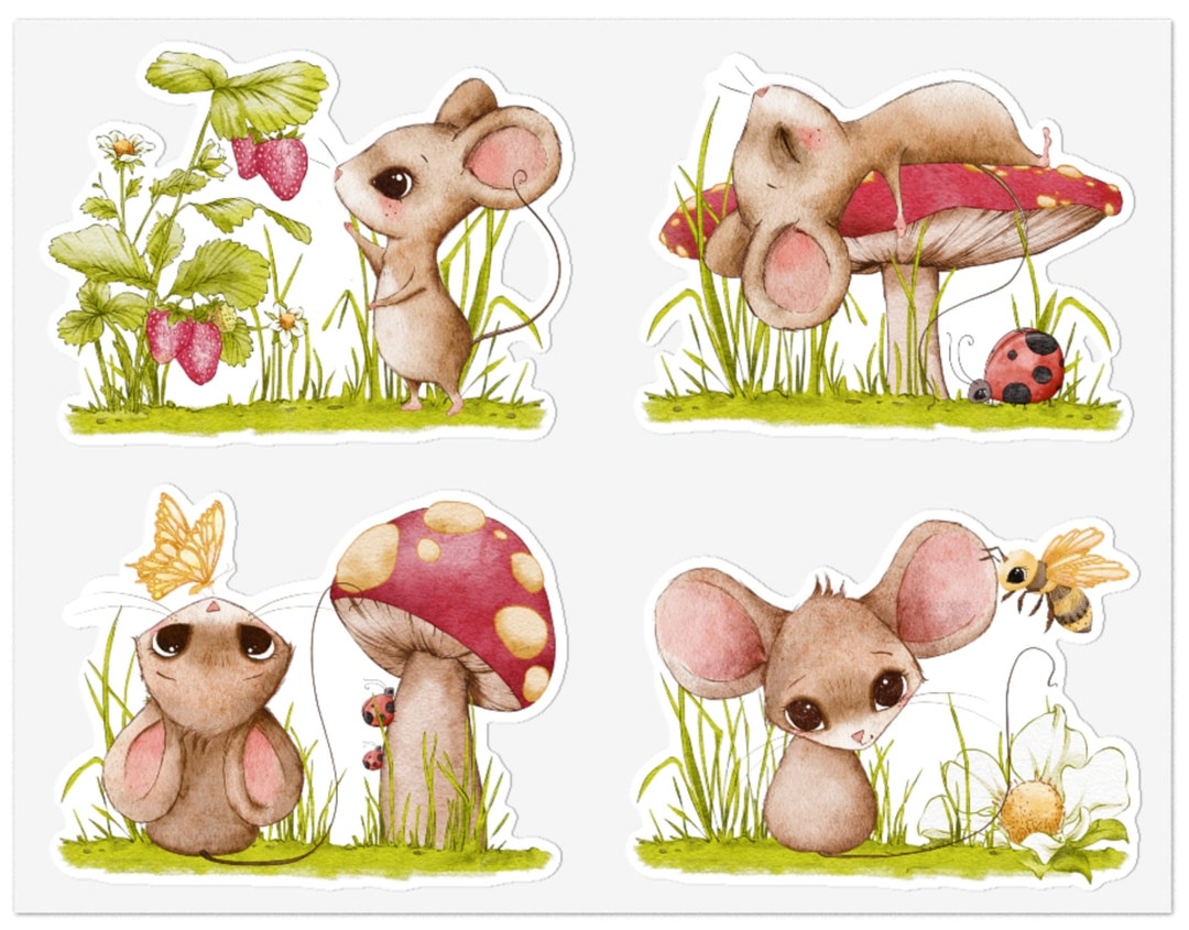 Mouse Tales #4 – Stickers | Set à 4 Motifs | Decorate With Little ...