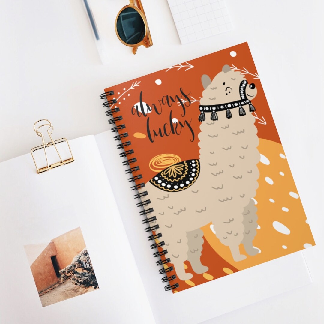 Lucky Lama – Notebook Cool Cartoon | Cute Notebook | Kids Notebook ...