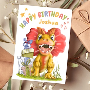Printable Dinosaur Birthday Card for Kids, Funny Birthday Card ...