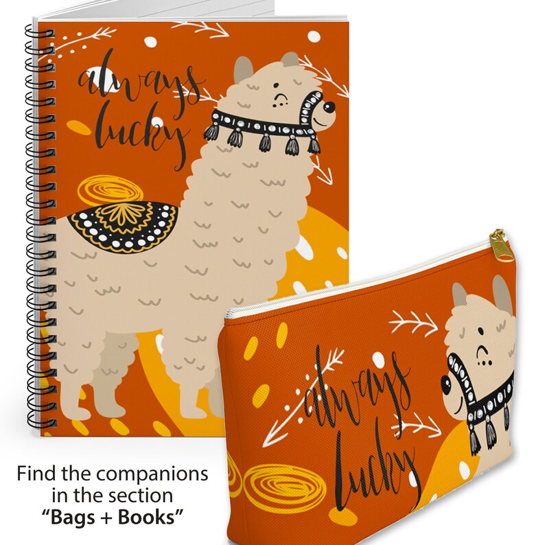 Lucky Lama – Notebook Cool Cartoon | Cute Notebook | Kids Notebook ...