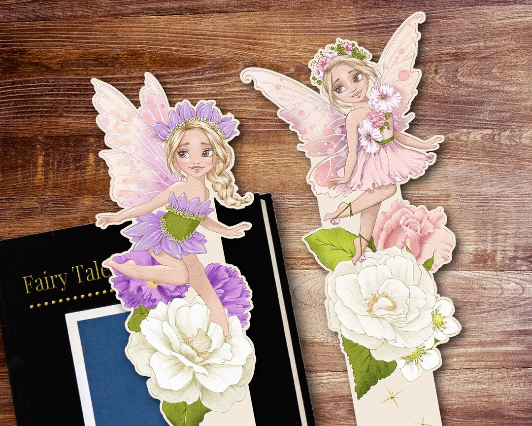 Fairy Bookmarks #1-2 | Download Print and Cut Set of 2 Bookmarks, Gift ...