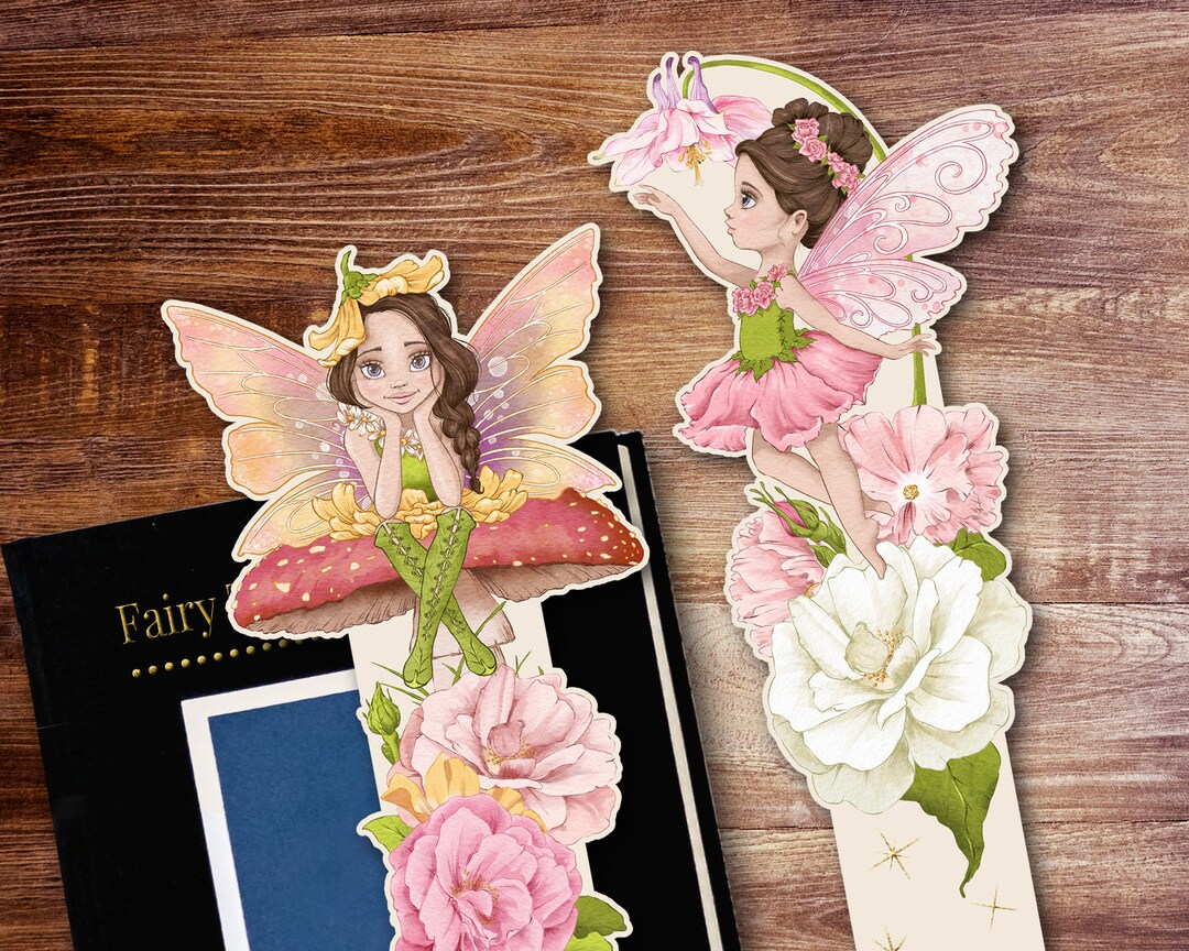 Fairy Bookmarks 9-10 Download Print and Cut Set of 2 Bookmarks, Gift ...
