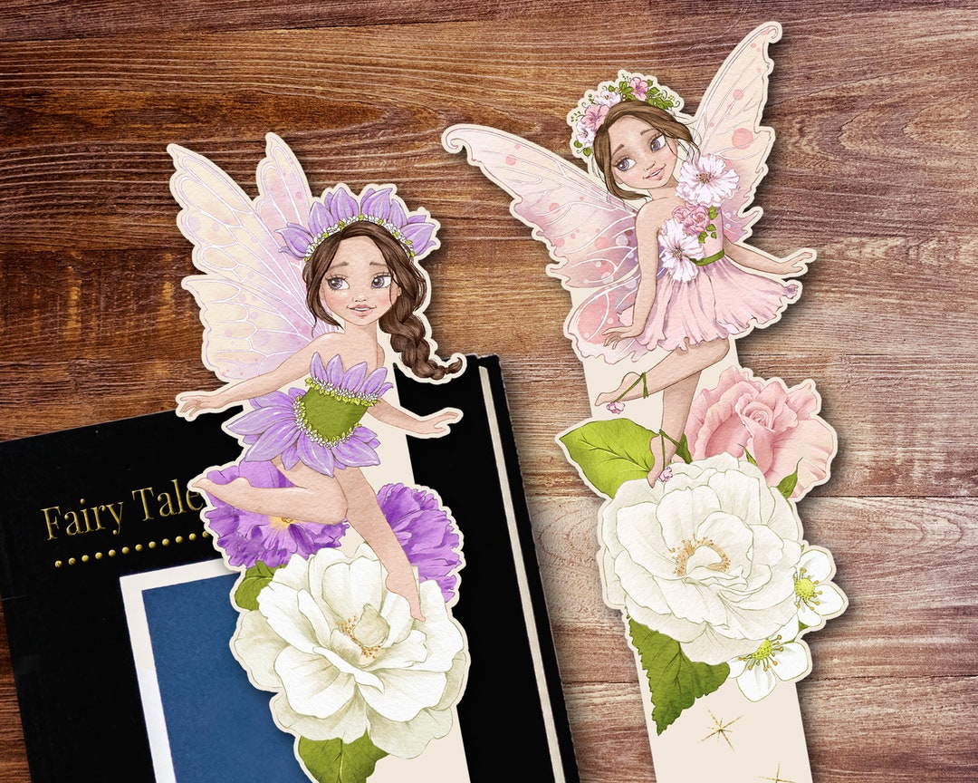 Fairy Bookmarks 1-2 Download Print and Cut Set of 2 Bookmarks, Gift for ...