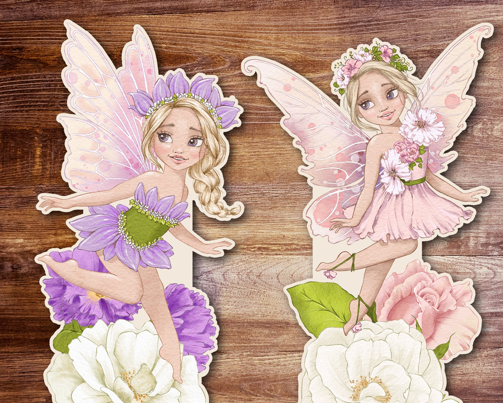 Fairy Bookmarks 1-2 Download Print and Cut Set of 2 Bookmarks, Gift for ...