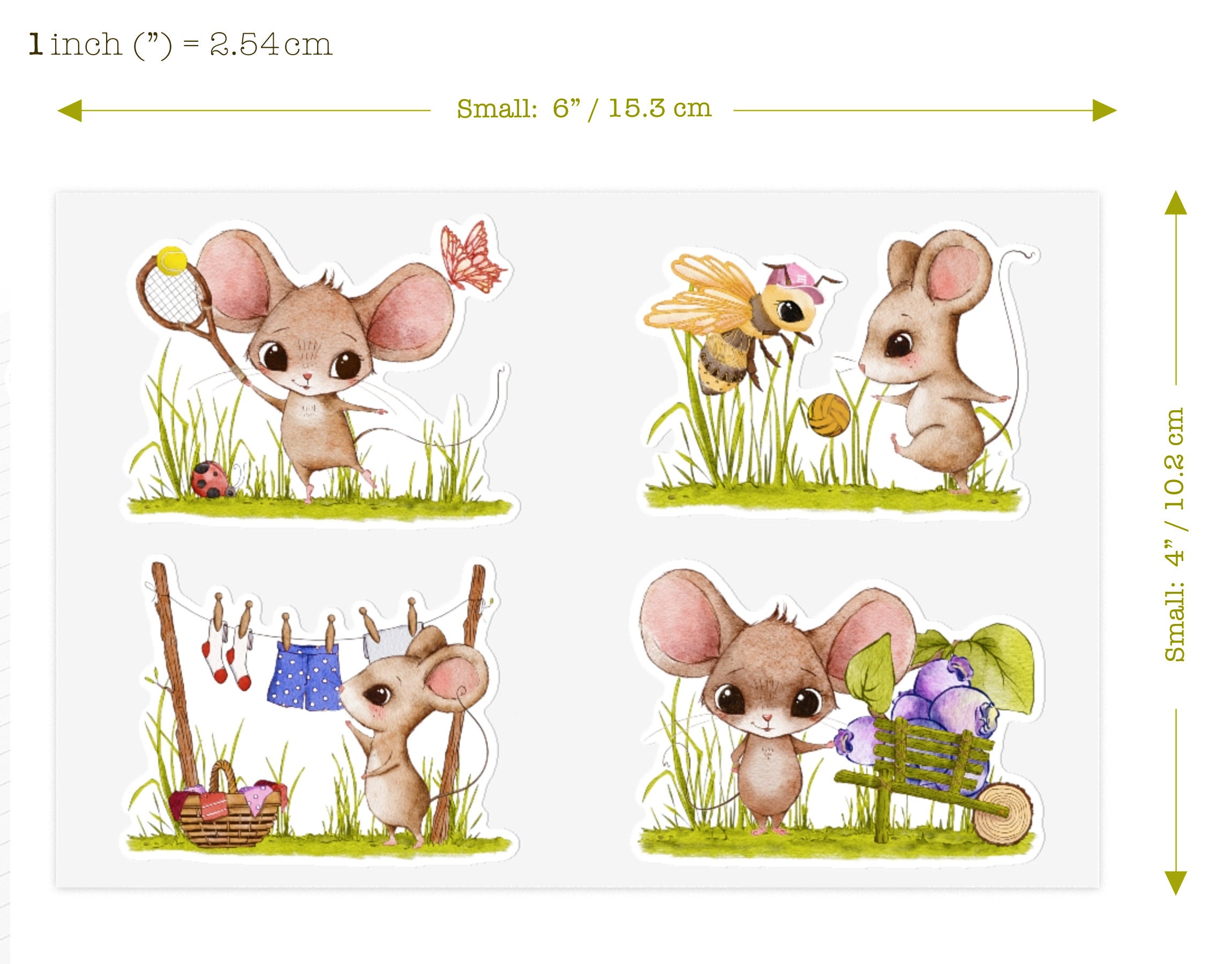 Mouse Tales #3 – Stickers | Set à 4 Motifs | Decorate With Little ...