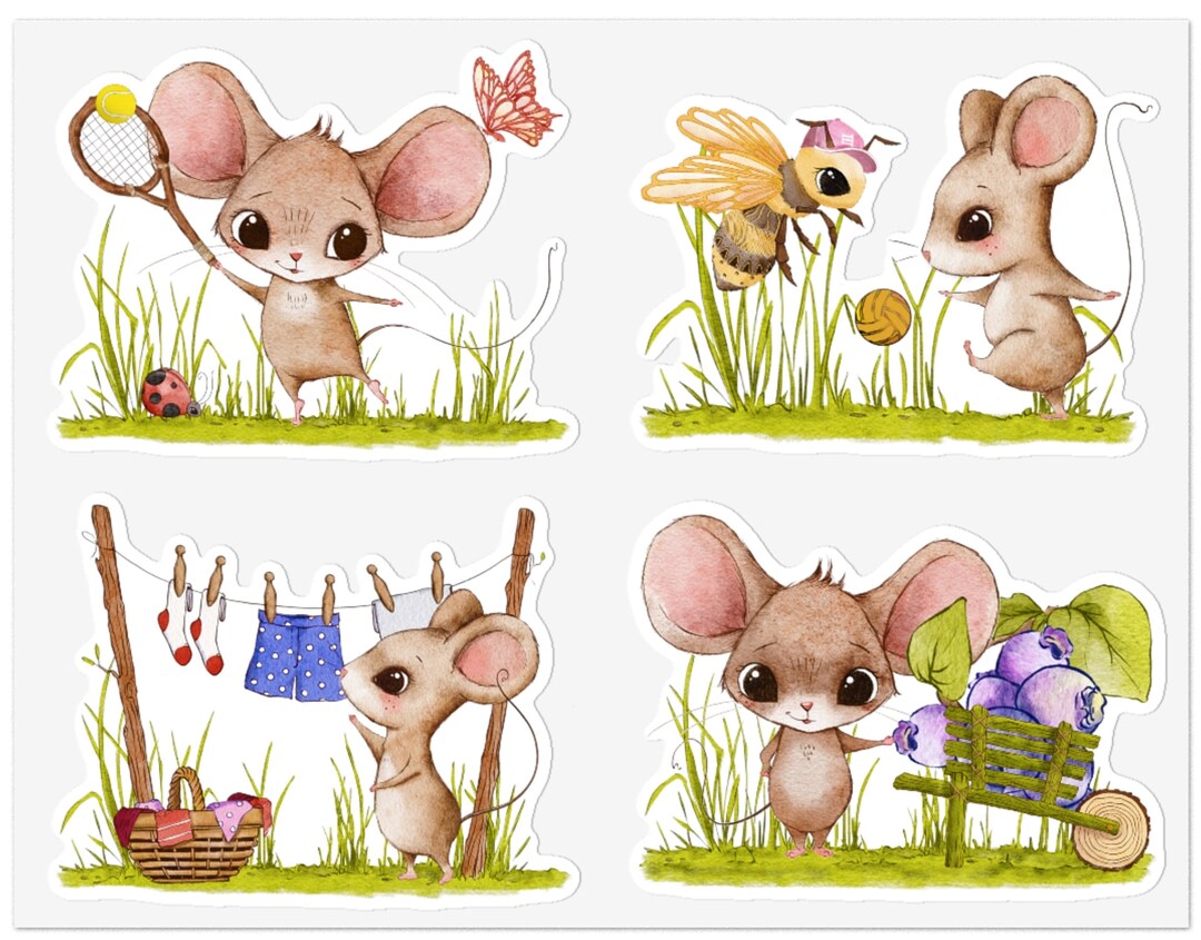 Mouse Tales #3 – Stickers | Set à 4 Motifs | Decorate With Little ...