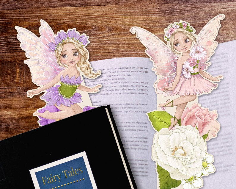 Fairy Bookmarks 1-2 Download Print and Cut Set of 2 Bookmarks, Gift for ...