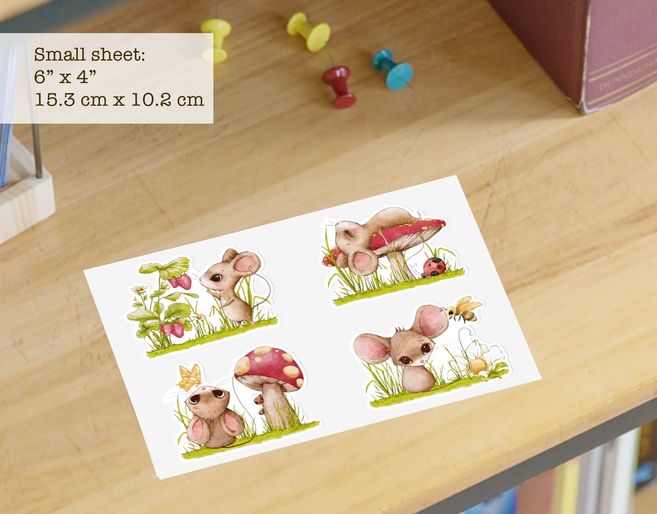 Mouse Tales 4 Stickers Set à 4 Motifs Decorate With Little Stories ...