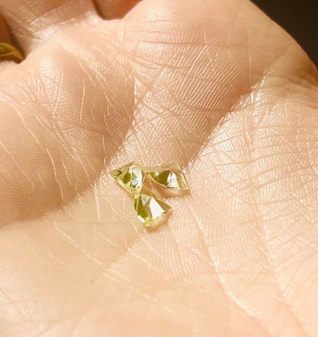 Lot of 3 Yellow Spinels in Original Fan Shape, Hand-cut - Etsy