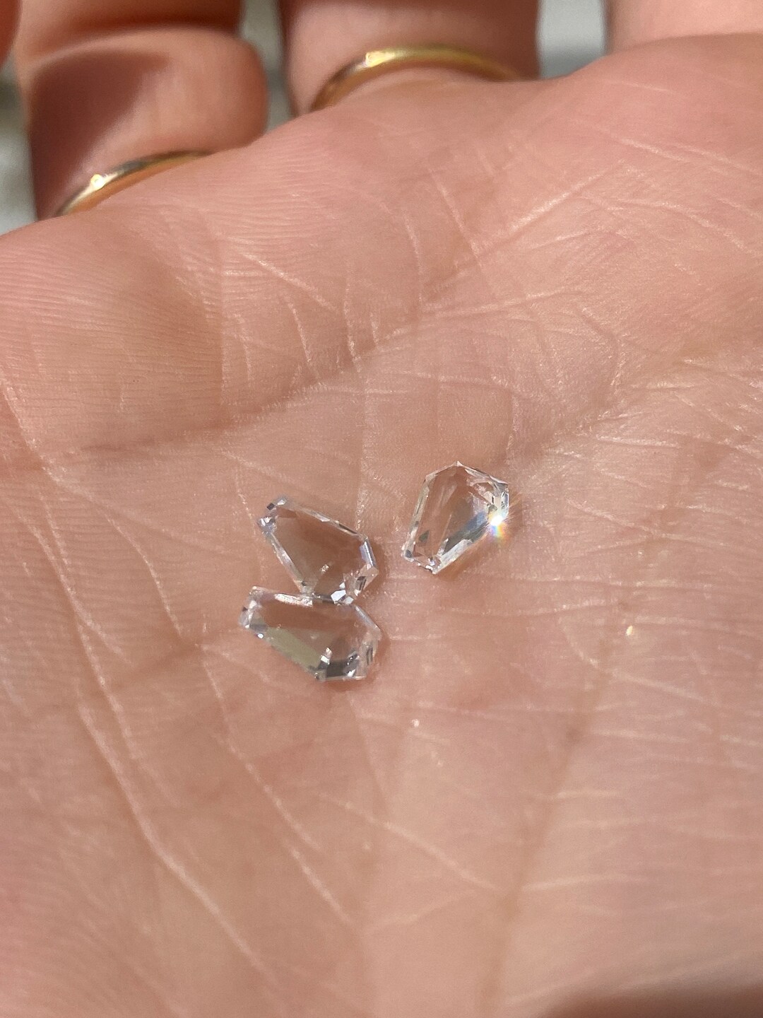 Lot of 3 Hand-cut Trapezoid White Spinels Original Shape - Etsy