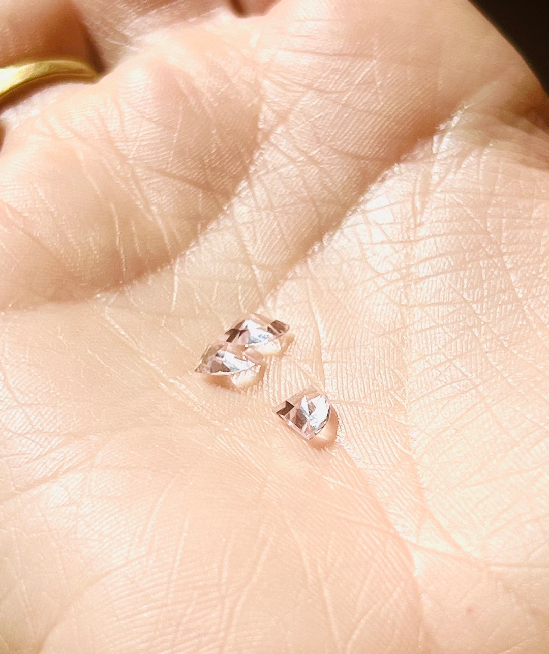 Set of 3 White Spinels in Original Fan Shape - Etsy