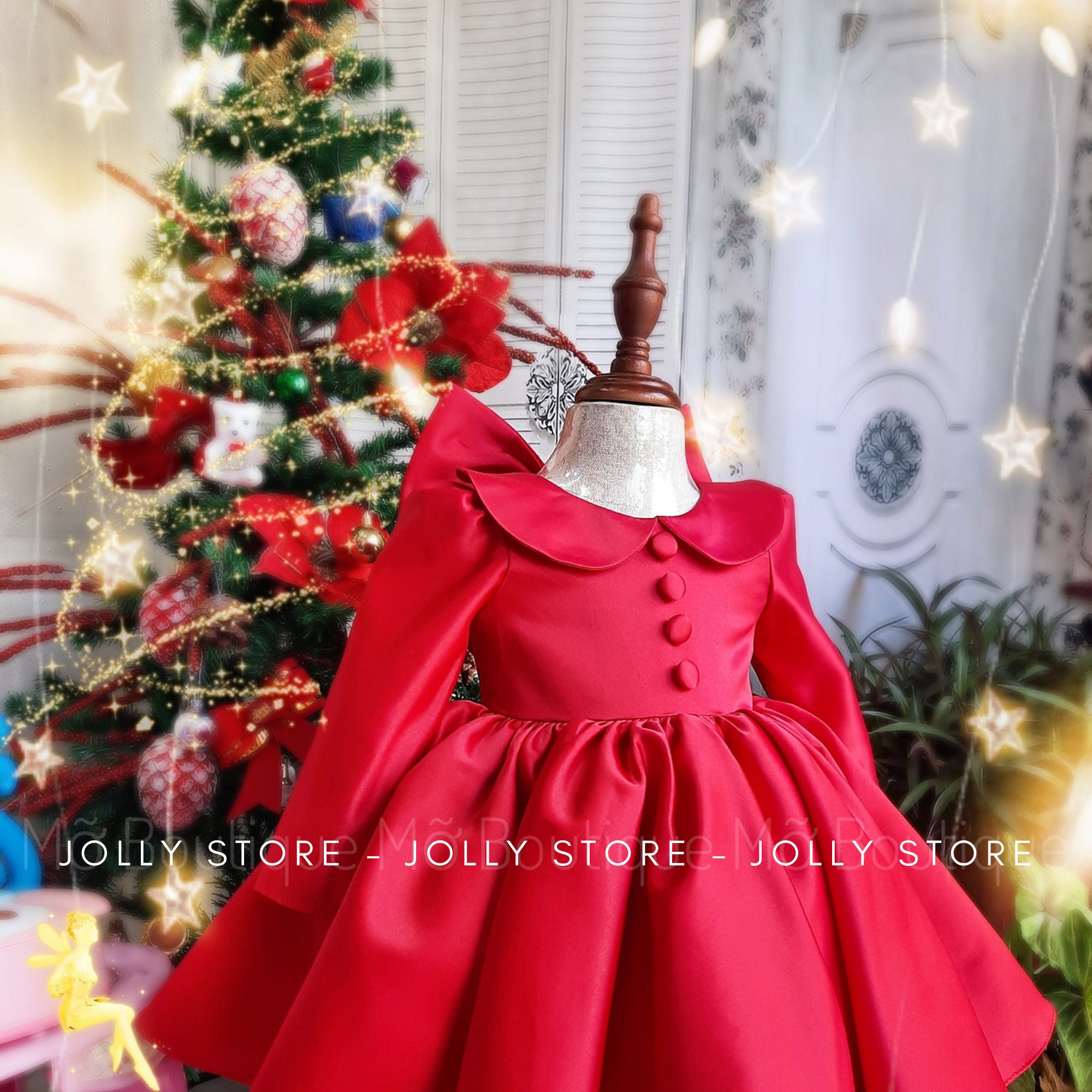 RED SATIN DRESS Fluffy Red Rose Tulle Dress Red Christmas - Etsy