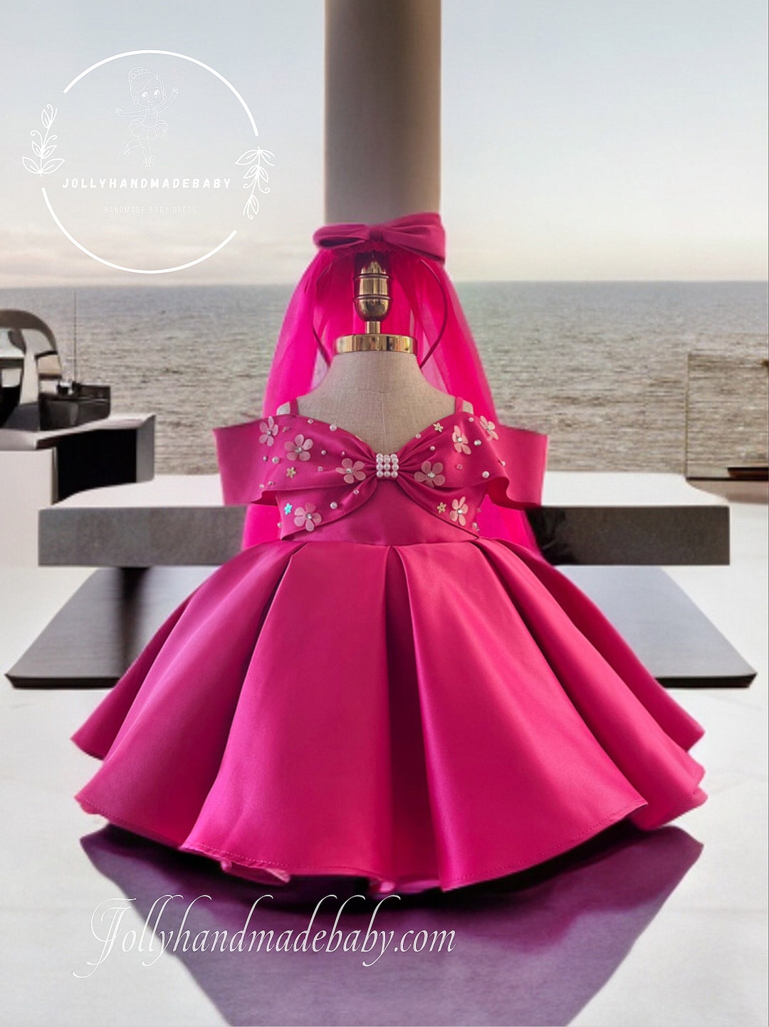 Hot Pink Tulle Dress - Pink Birthday Dress - Pink Summer Dress - Custom ...